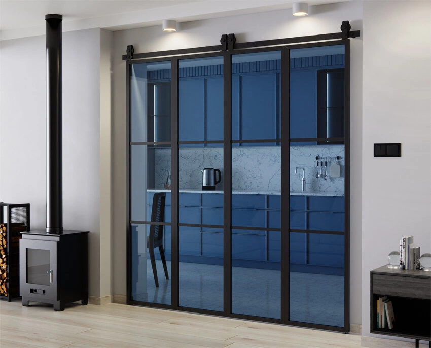 SLIDING FOLDING DOOR DOUBLE ALUMINUM LOFT GRAPHITE | Sliding Doors ...