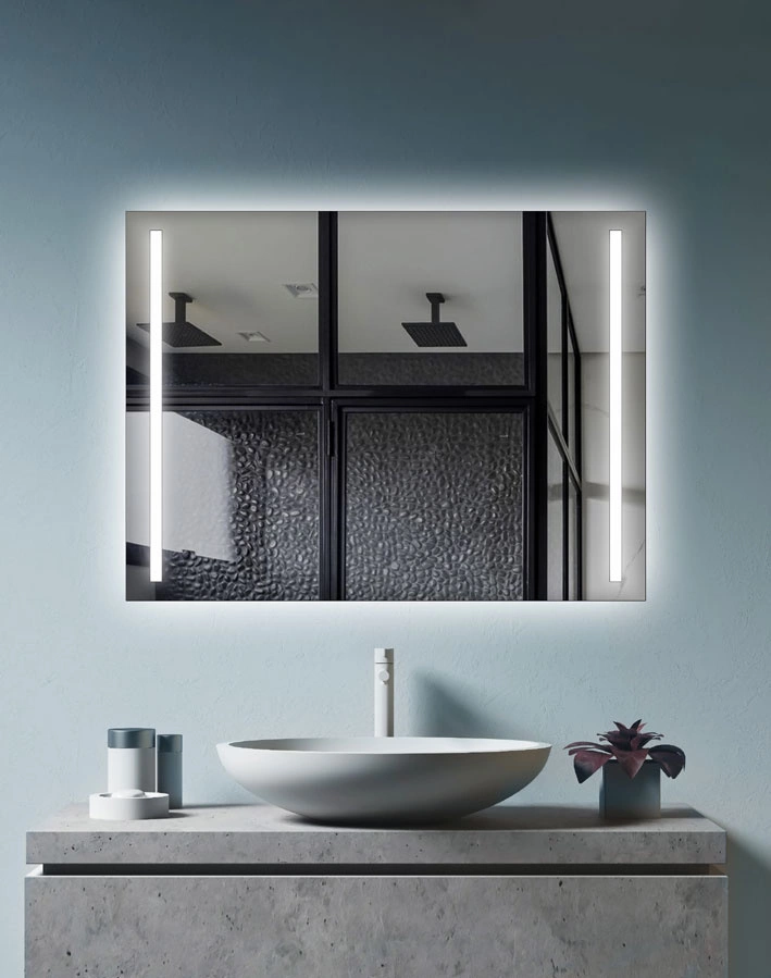 Lustro LED Łazienkowe 60x80 Piaskowane w Poziomie HERMES | Lustra ...