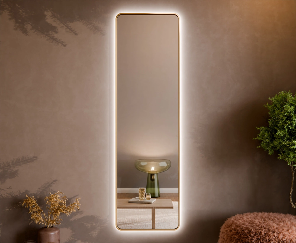 Semi-oval Wall Portal Mirror 50x70 Sandblasted LED Sephora | Mirrors ...